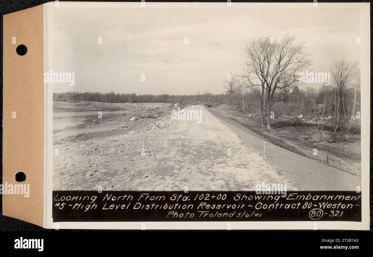 Contract No. 80, High Level Distribution Reservoir, Weston, looking ...