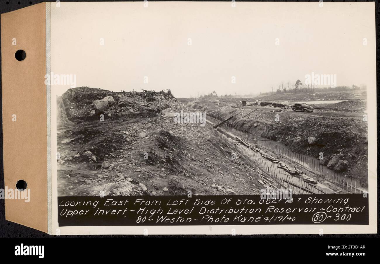 Contract No. 80, High Level Distribution Reservoir, Weston, looking ...