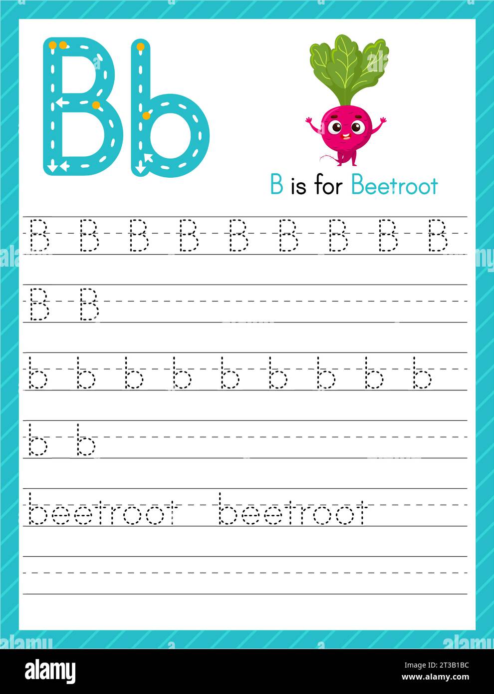 Preschool Letter B Tracing Worksheets