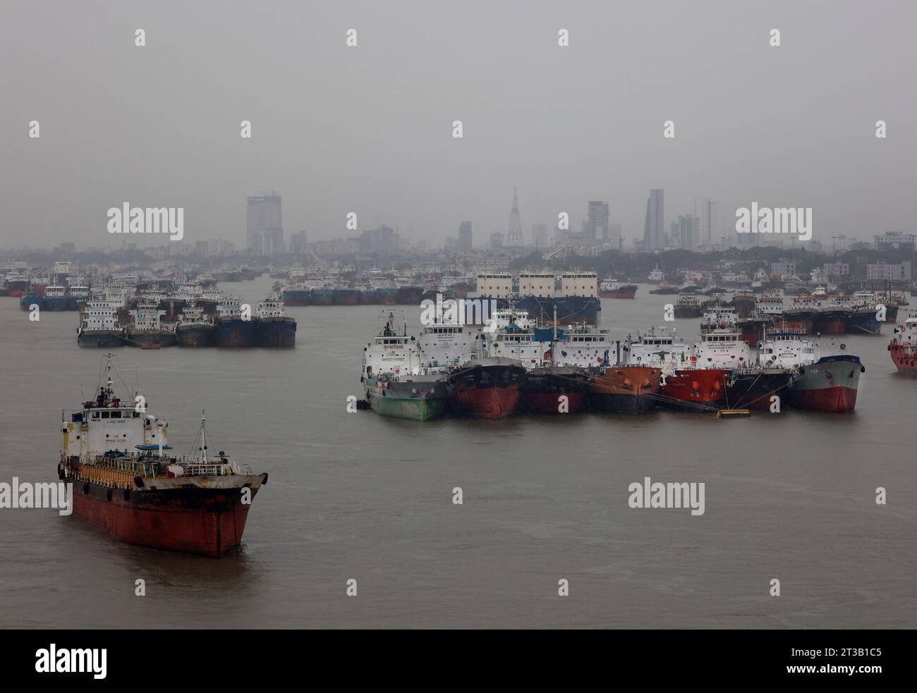 October 24, 2023, Chittagong, Karnaphuli river, Bangladesh: Cyclone ...