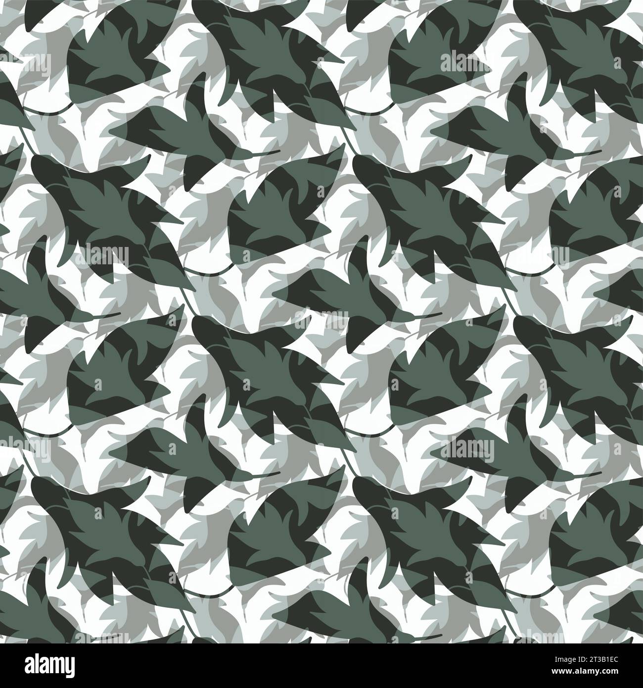 Abstract modern style leaf seamless vector pattern background. Textural ...