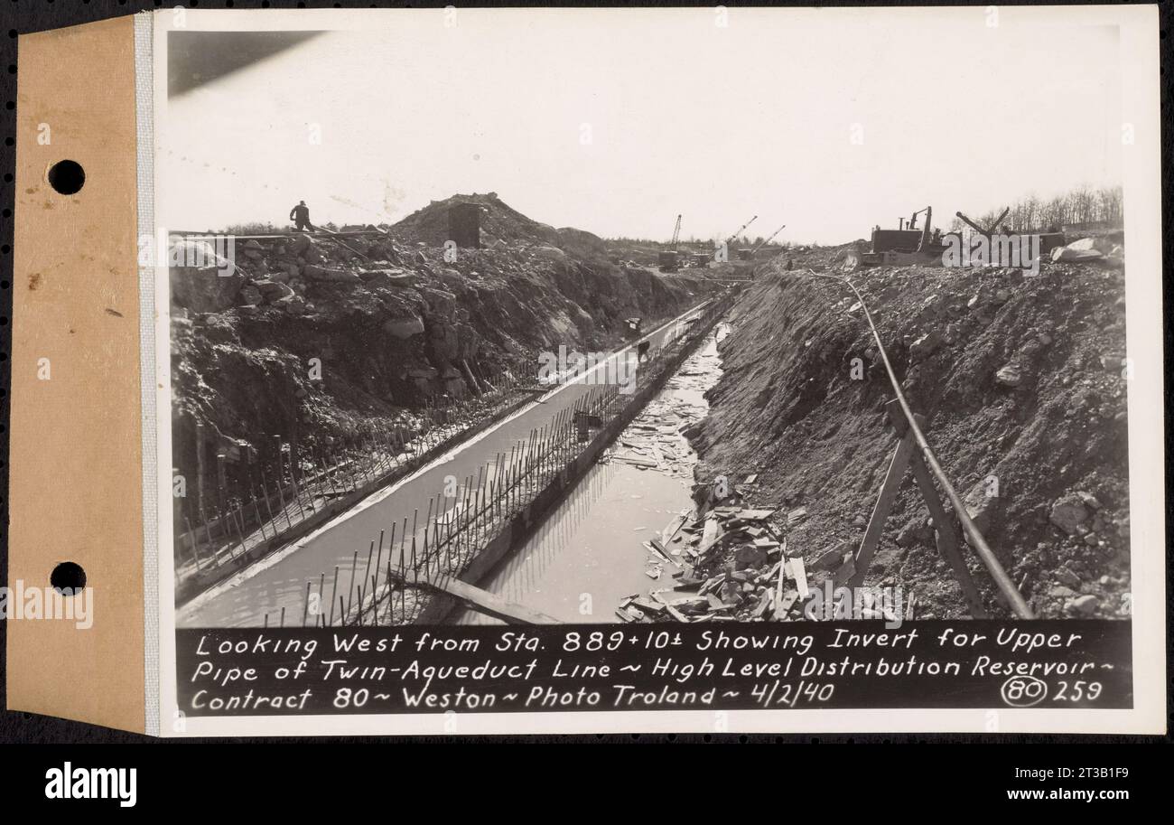 Contract No. 80, High Level Distribution Reservoir, Weston, looking ...