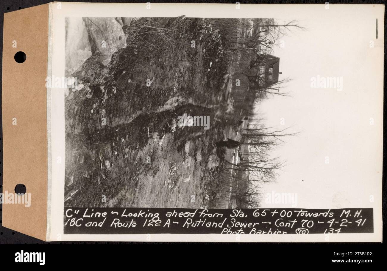 Contract No. 70, WPA Sewer Construction, Rutland, 'C' line, looking ...