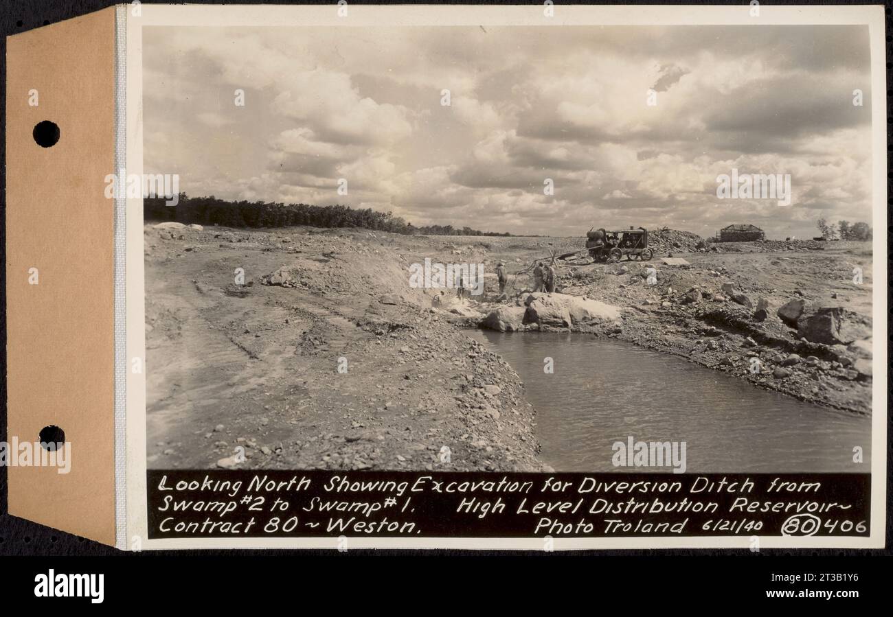 Contract No. 80, High Level Distribution Reservoir, Weston, looking ...