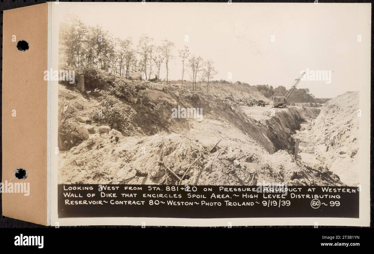 Contract No. 80, High Level Distribution Reservoir, Weston, looking ...