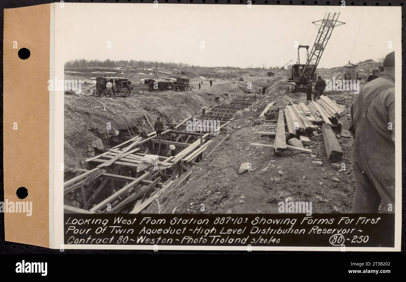 Contract No. 80, High Level Distribution Reservoir, Weston, looking ...