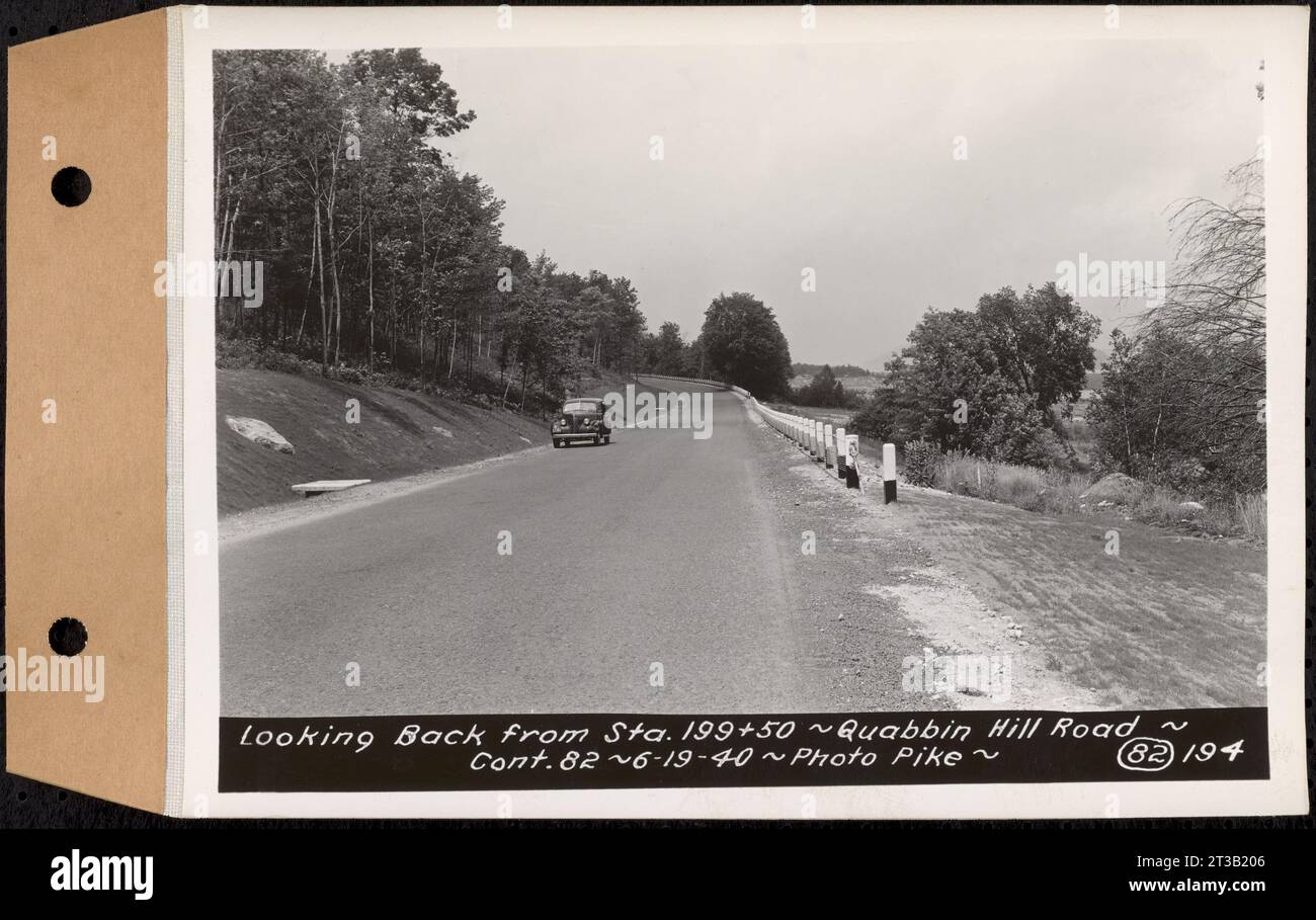 Contract No. 82, Constructing Quabbin Hill Road, Ware, looking back ...