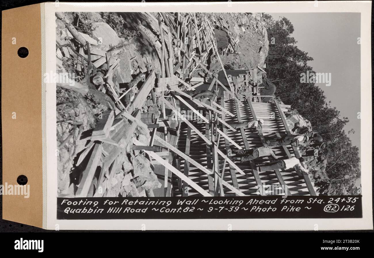Contract No. 82, Constructing Quabbin Hill Road, Ware, footing for ...
