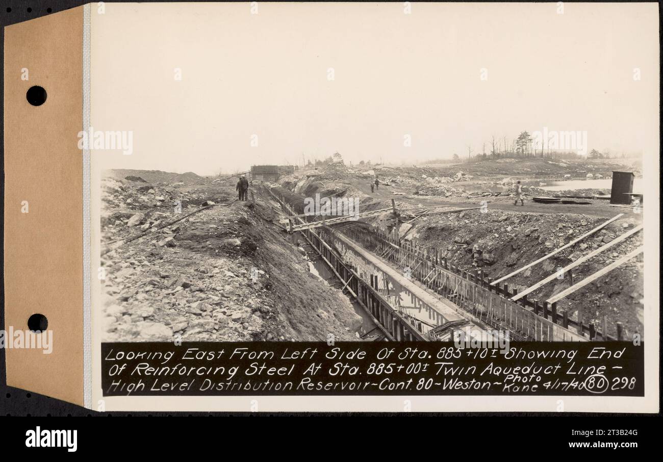 Contract No. 80, High Level Distribution Reservoir, Weston, looking ...