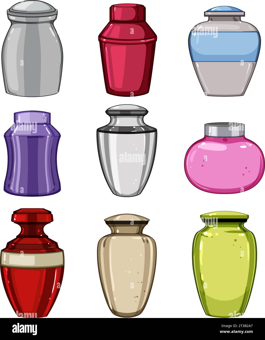 urn ashes set cartoon vector illustration Stock Vector Image & Art - Alamy
