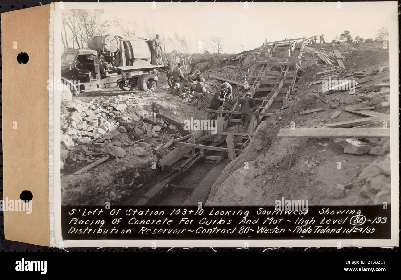 Contract No. 80, High Level Distribution Reservoir, Weston, 5 feet left ...
