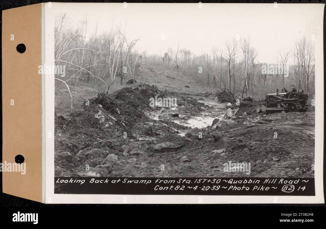 Contract No. 82, Constructing Quabbin Hill Road, Ware, looking back at ...