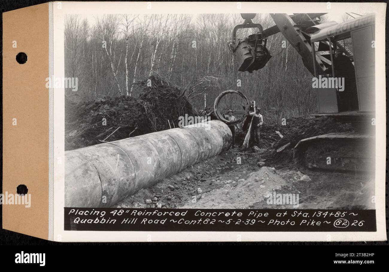 Contract No. 82, Constructing Quabbin Hill Road, Ware, placing 48 in ...