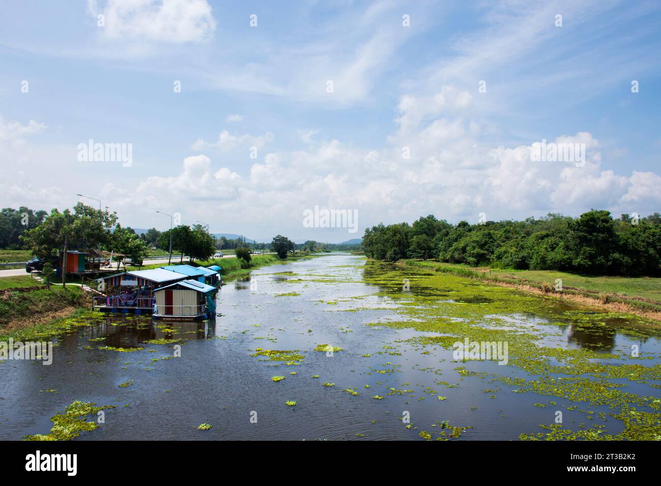 View landscape irrigation canal at Ecotourism attraction in Nong Yai ...