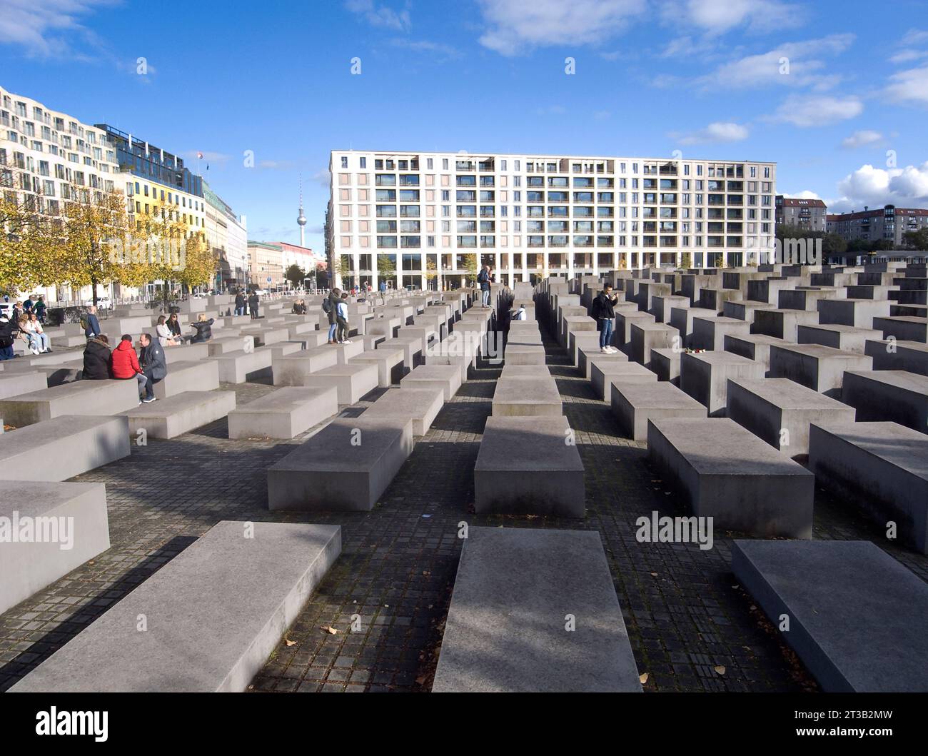 Germany, Berlin, Mitte, Holocaust Memorial designed by US architect ...