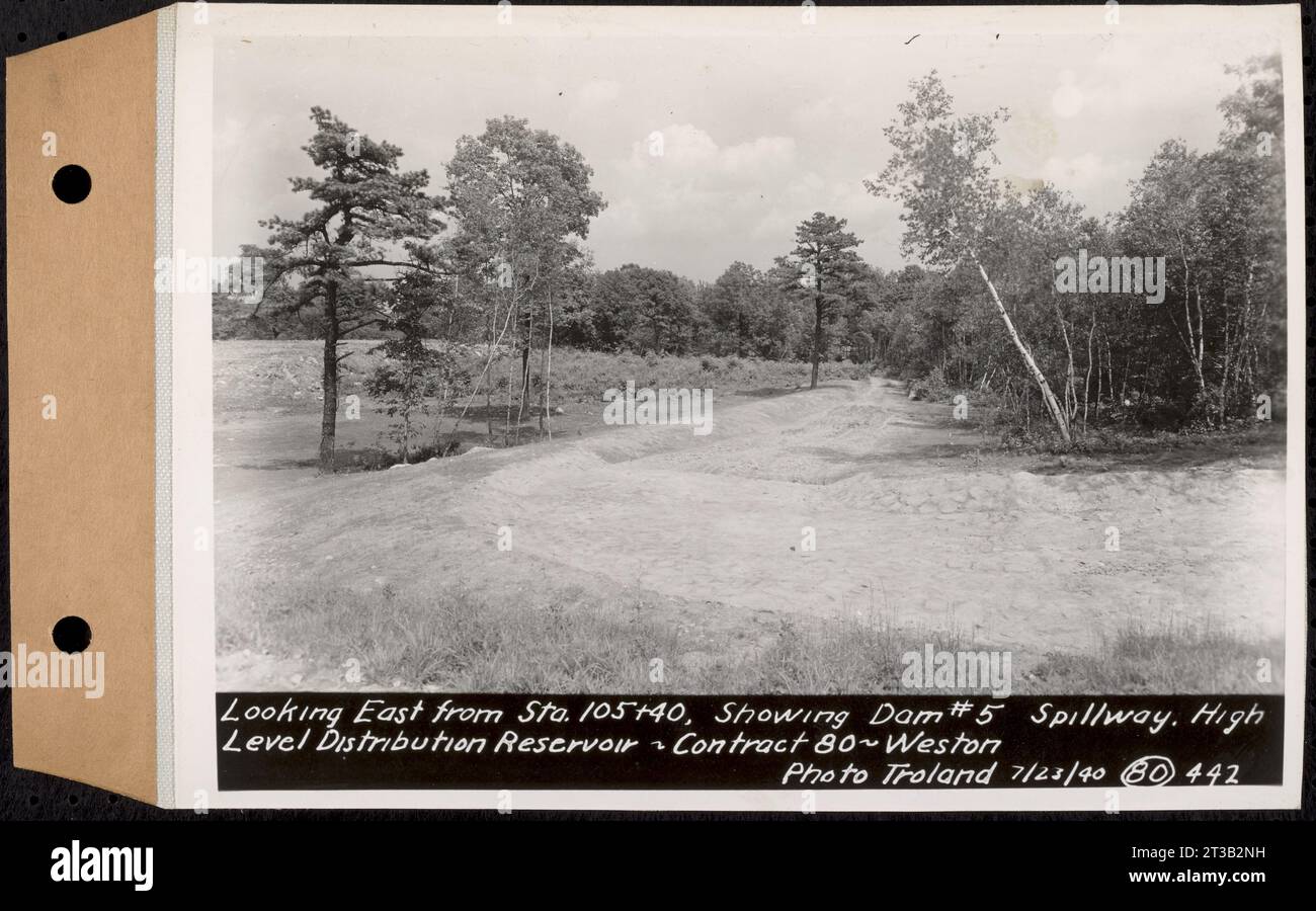 Contract No. 80, High Level Distribution Reservoir, Weston, looking ...