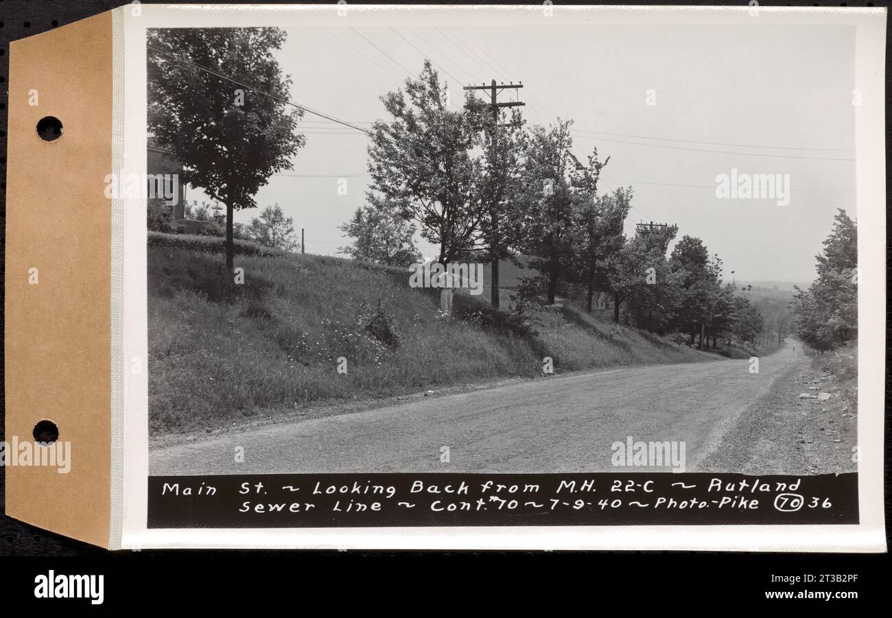 Contract No. 70, WPA Sewer Construction, Rutland, Main Street, looking ...