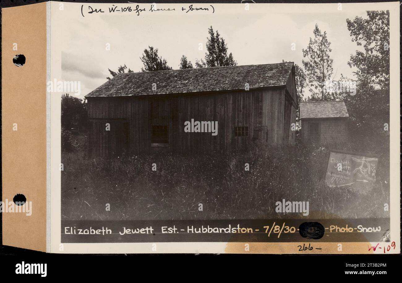 Elizabeth Jewett estate, barn, Hubbardston, Mass., Jul. 8, 1930 : Not ...