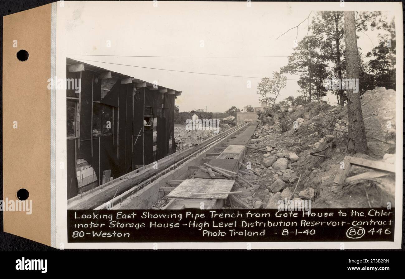 Contract No. 80, High Level Distribution Reservoir, Weston, looking ...