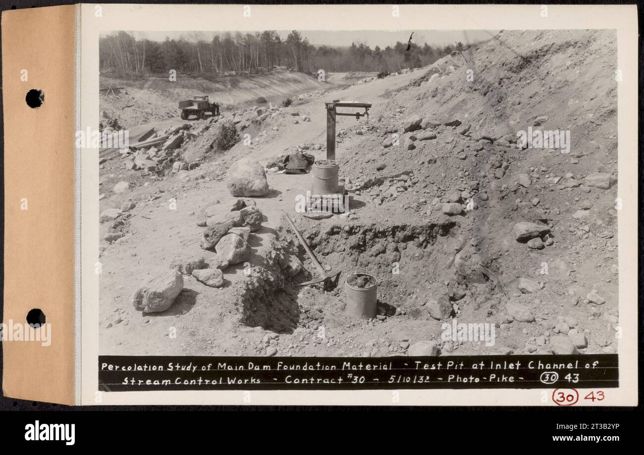 Contract No. 30, Stream Control Works at Main Dam, Swift River ...