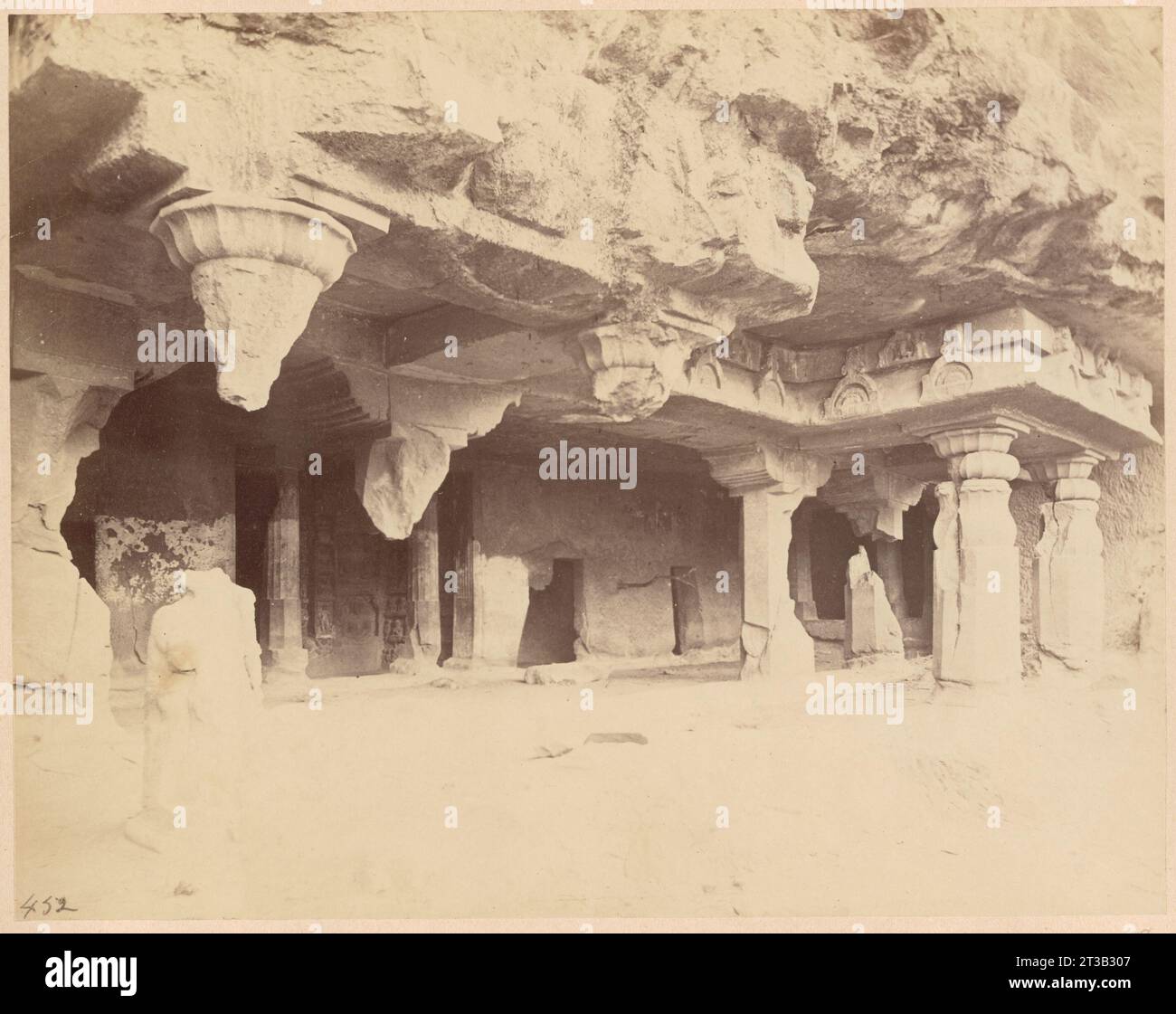 General view from the left of porch and entrance to Buddhist Vihara ...