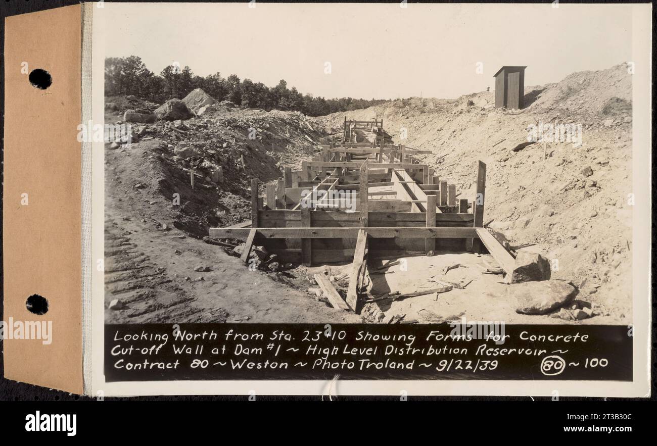 Contract No. 80, High Level Distribution Reservoir, Weston, looking ...