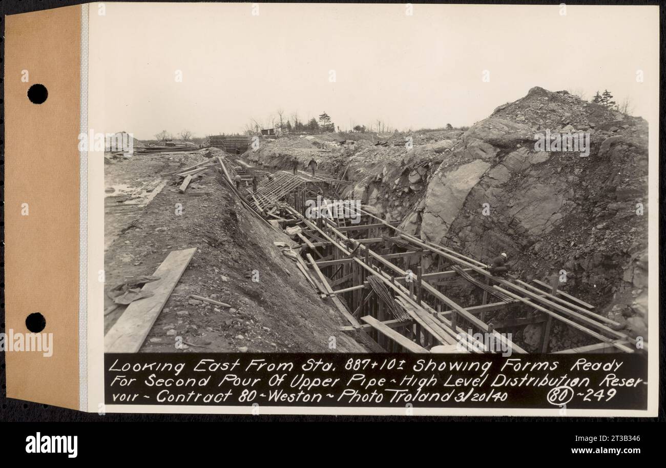 Contract No. 80, High Level Distribution Reservoir, Weston, looking ...