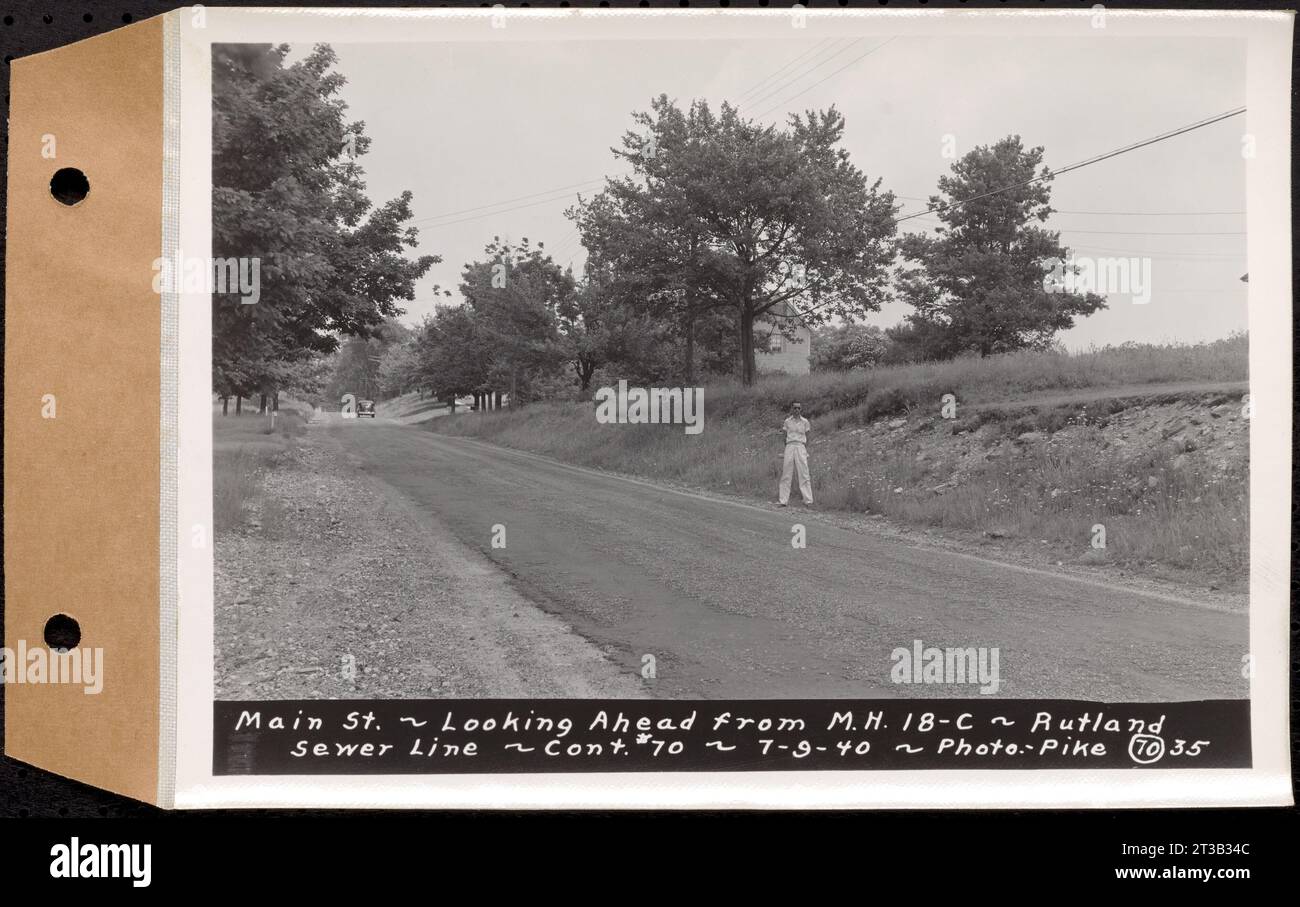 Contract No. 70, WPA Sewer Construction, Rutland, Main Street, looking ...