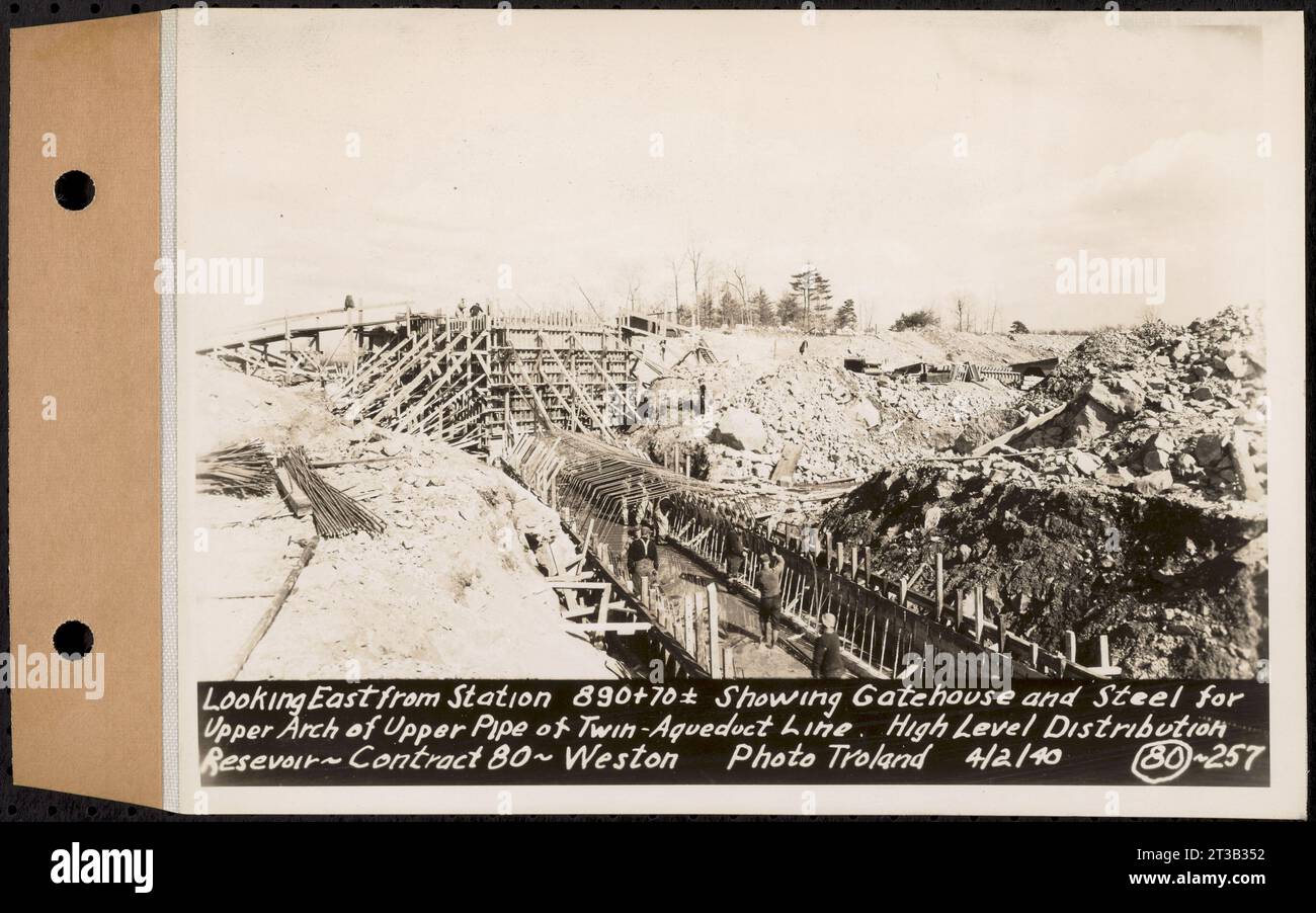 Contract No. 80, High Level Distribution Reservoir, Weston, looking ...