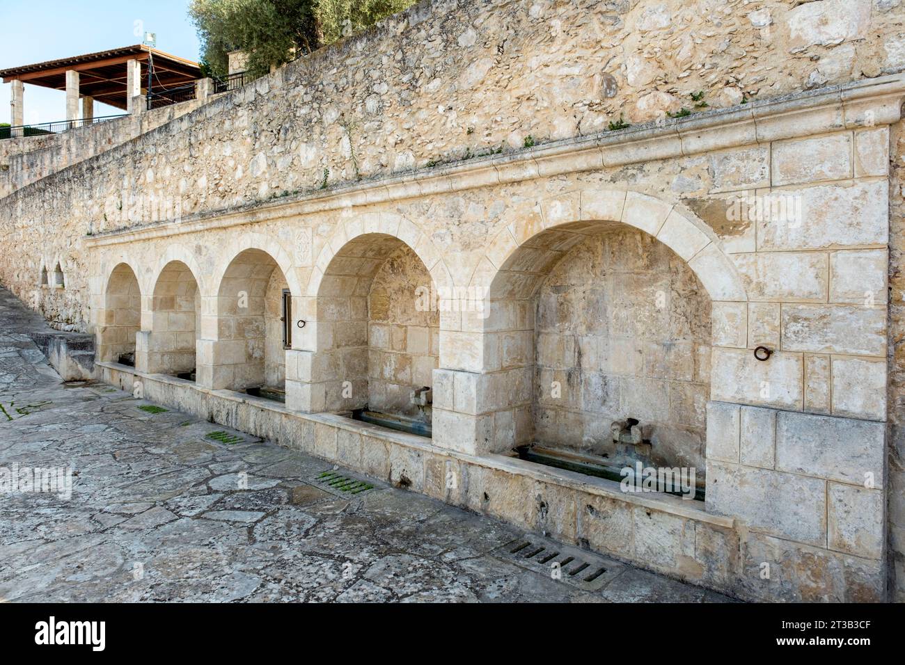 Historic communal laundry area, Lysos Village, Cyprus Stock Photo - Alamy