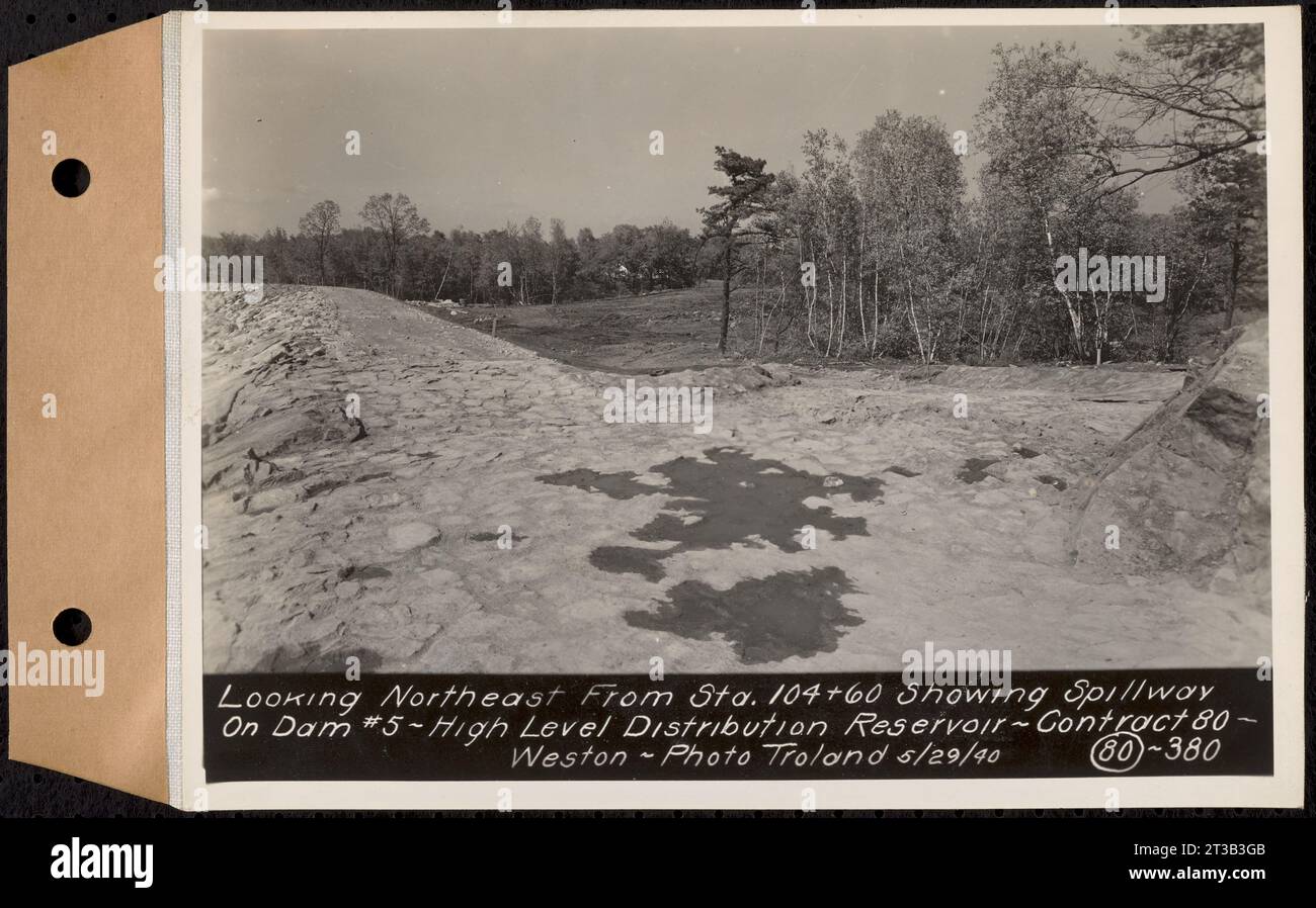 Contract No. 80, High Level Distribution Reservoir, Weston, looking ...