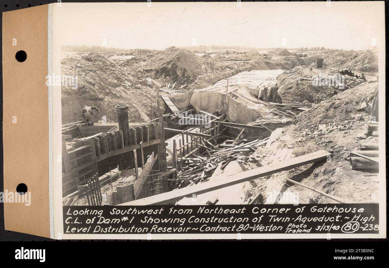 Contract No. 80, High Level Distribution Reservoir, Weston, looking ...