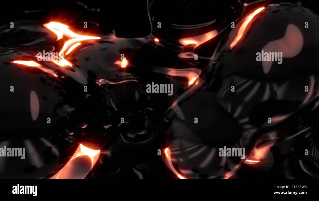 orange shining translucent film metaspheres on black backdrop ...