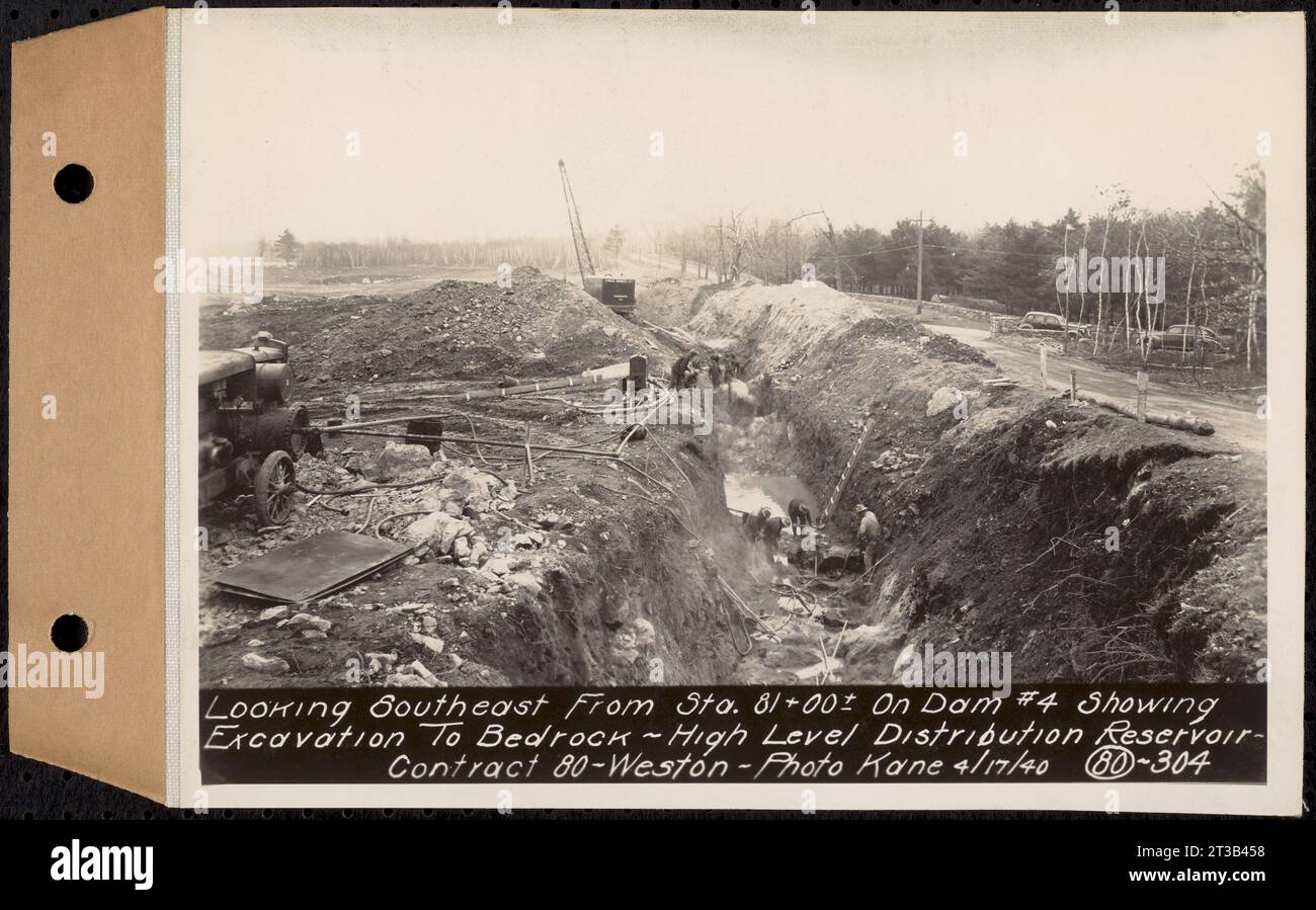 Contract No. 80, High Level Distribution Reservoir, Weston, looking ...