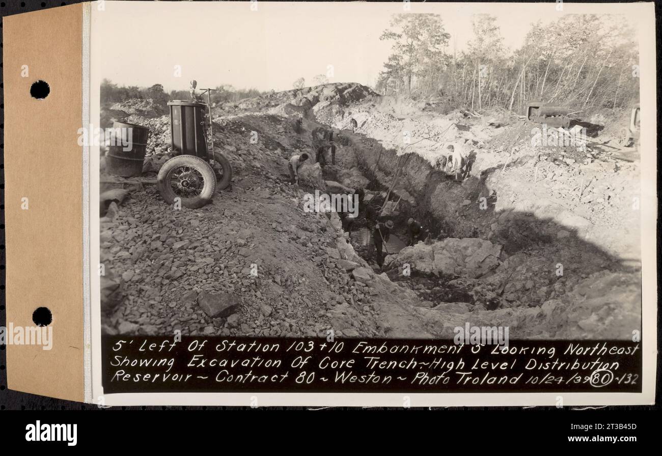 Contract No. 80, High Level Distribution Reservoir, Weston, 5 feet left ...