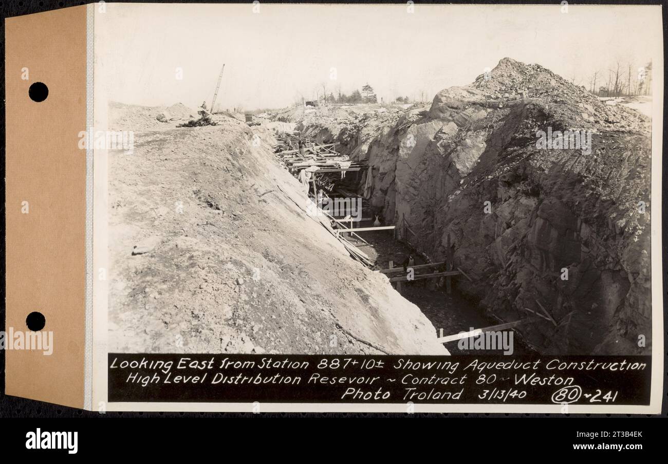 Contract No. 80, High Level Distribution Reservoir, Weston, looking ...