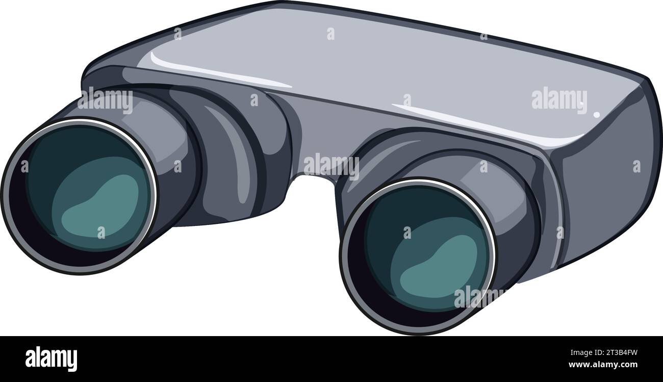 exploration binoculars cartoon vector illustration Stock Vector Image ...
