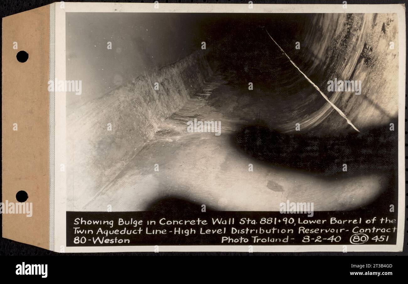 Contract No. 80, High Level Distribution Reservoir, Weston, showing ...