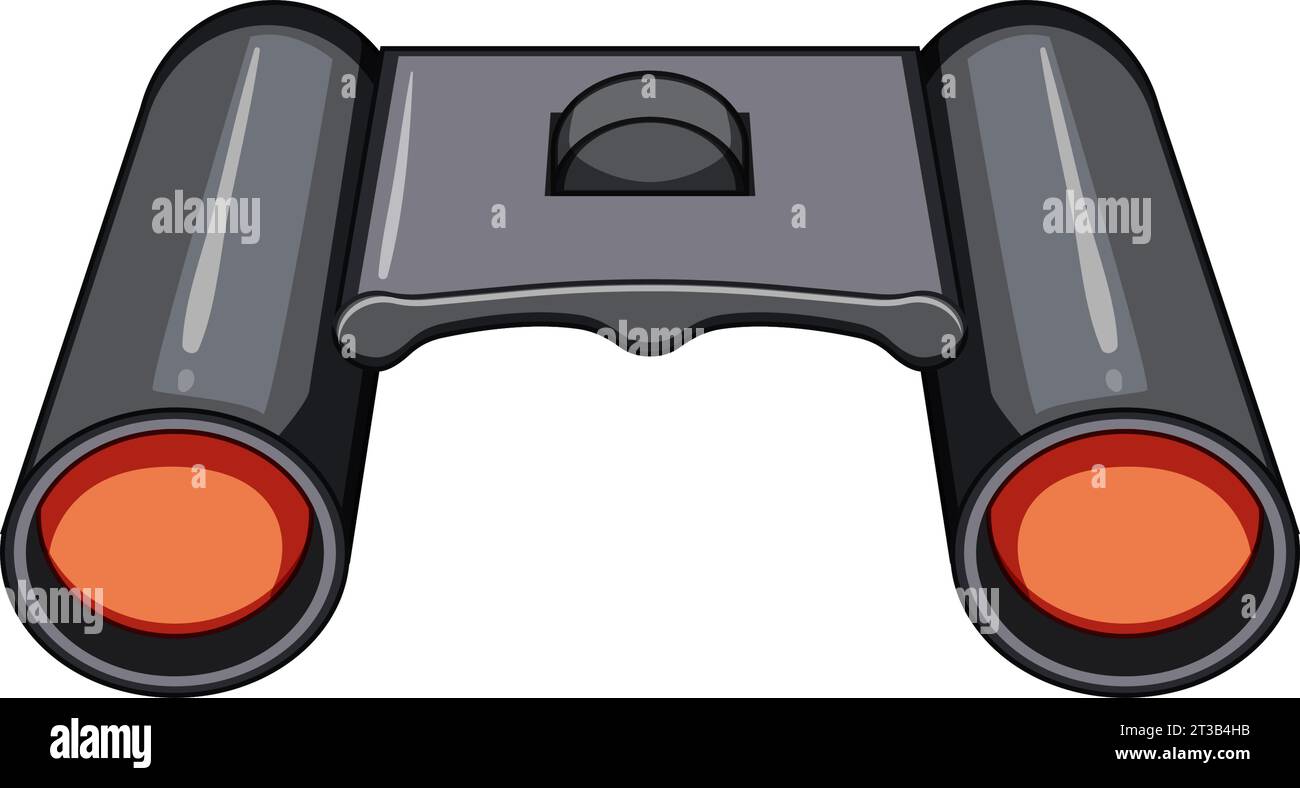 telescope binoculars cartoon vector illustration Stock Vector Image ...