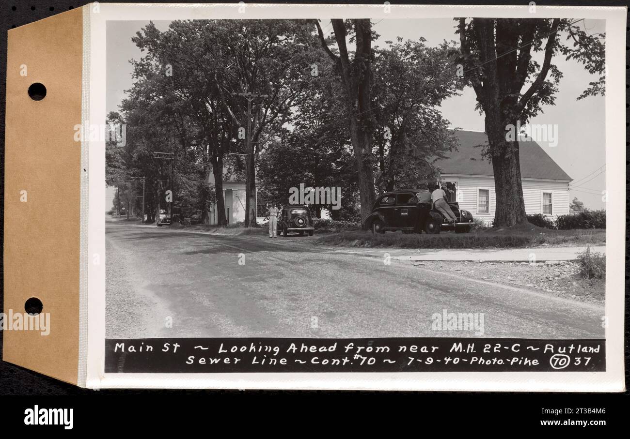Contract No. 70, WPA Sewer Construction, Rutland, Main Street, looking ...