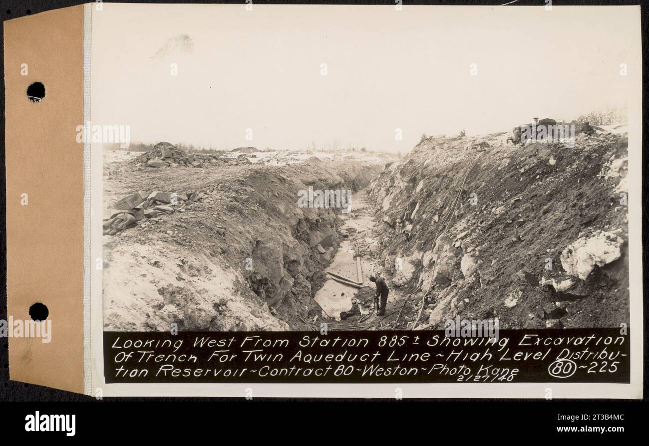 Contract No. 80, High Level Distribution Reservoir, Weston, looking ...