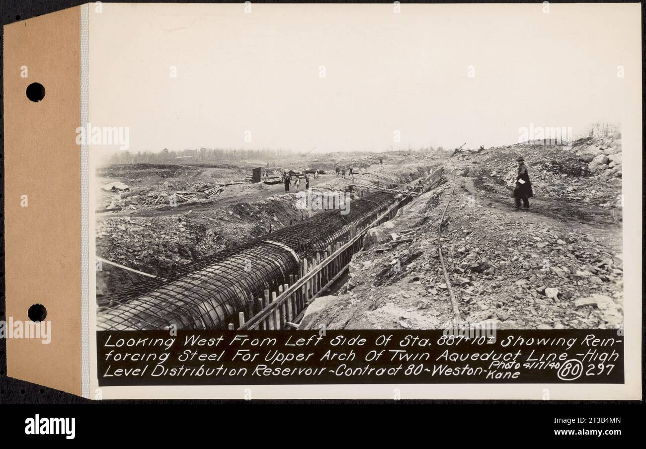 Contract No. 80, High Level Distribution Reservoir, Weston, looking ...