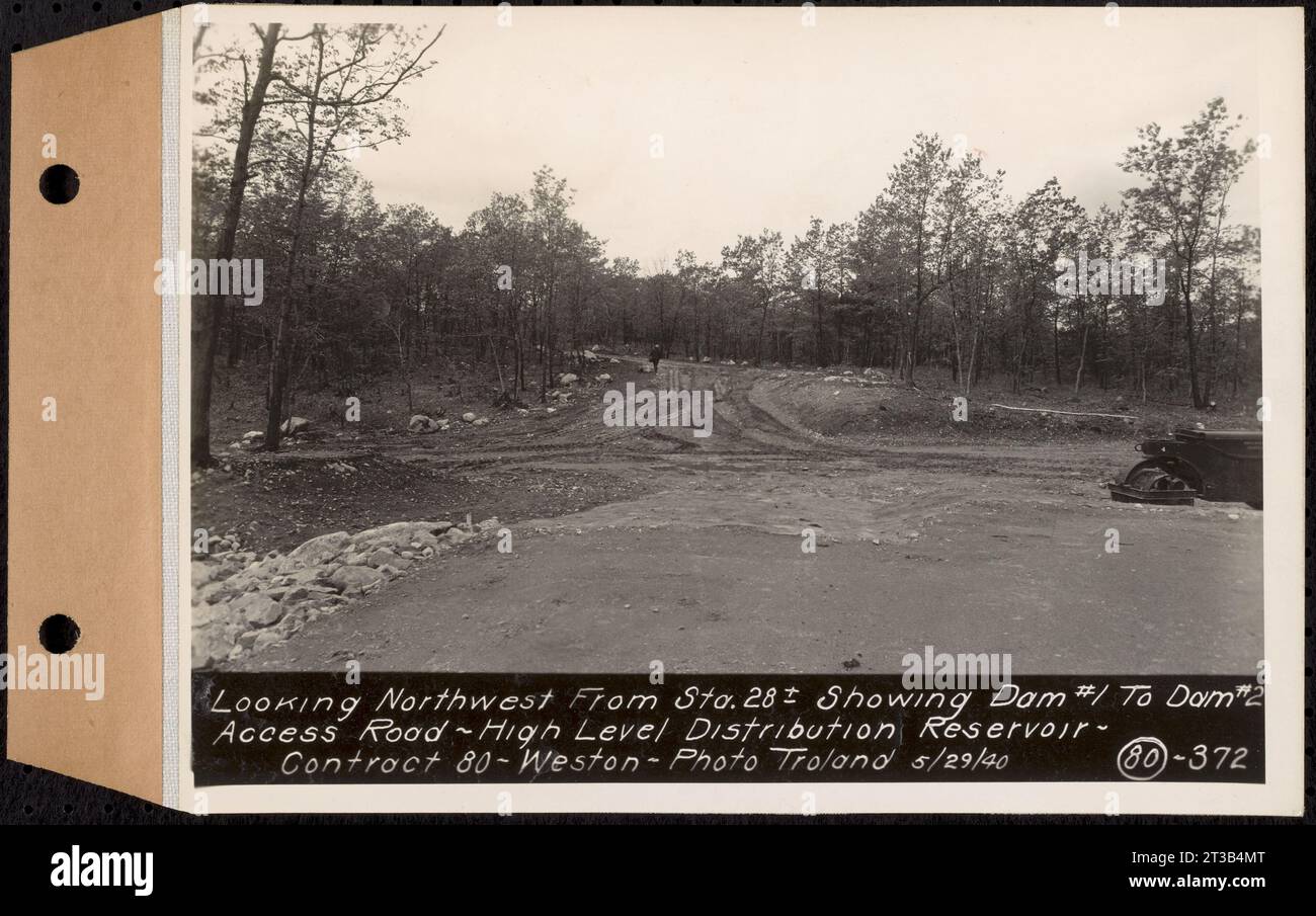Contract No. 80, High Level Distribution Reservoir, Weston, looking ...