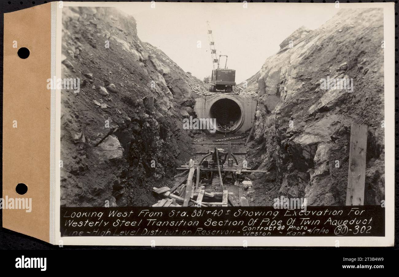 Contract No. 80, High Level Distribution Reservoir, Weston, looking ...