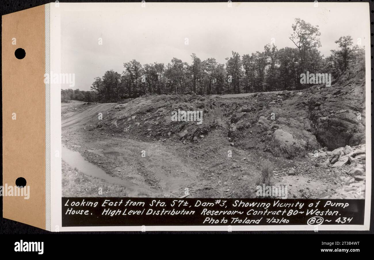 Contract No. 80, High Level Distribution Reservoir, Weston, looking ...