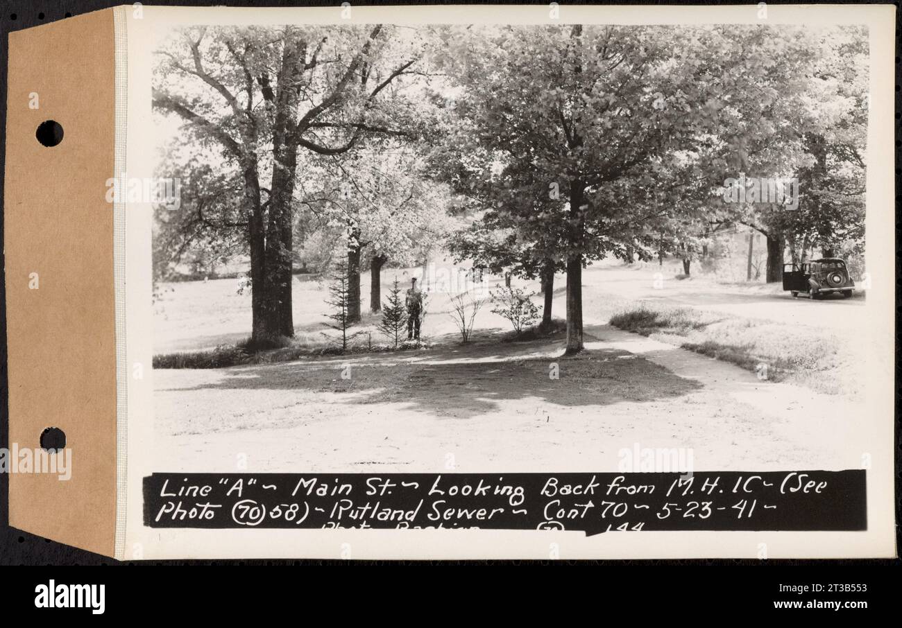 Contract No. 70, WPA Sewer Construction, Rutland, line 'A', Main Street ...