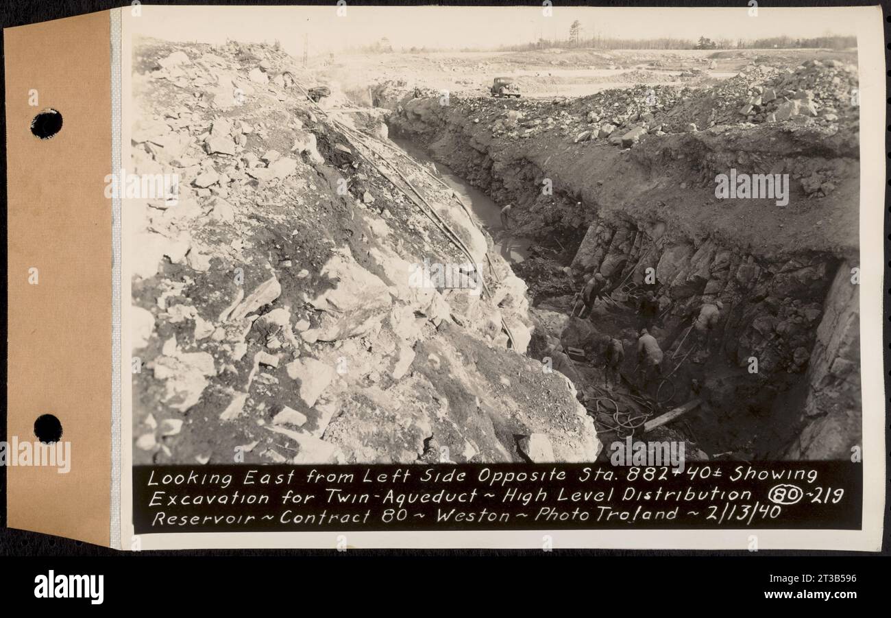 Contract No. 80, High Level Distribution Reservoir, Weston, looking ...