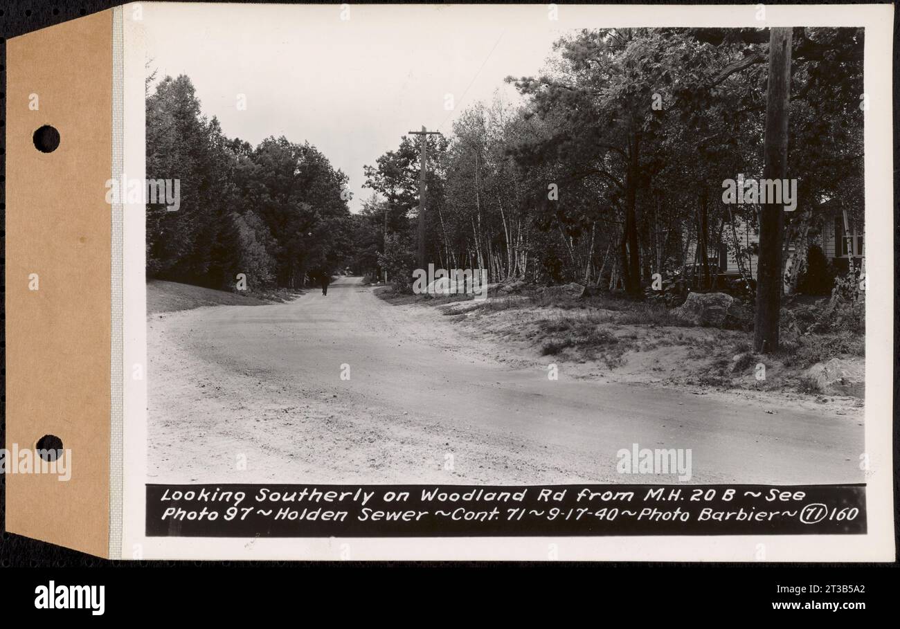 Contract No. 71, WPA Sewer Construction, Holden, looking southerly on ...