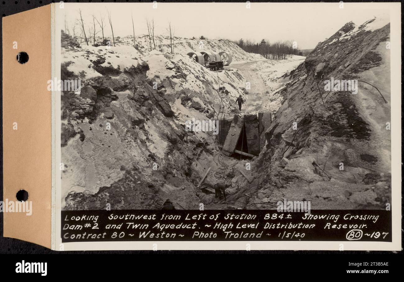 Contract No. 80, High Level Distribution Reservoir, Weston, looking ...