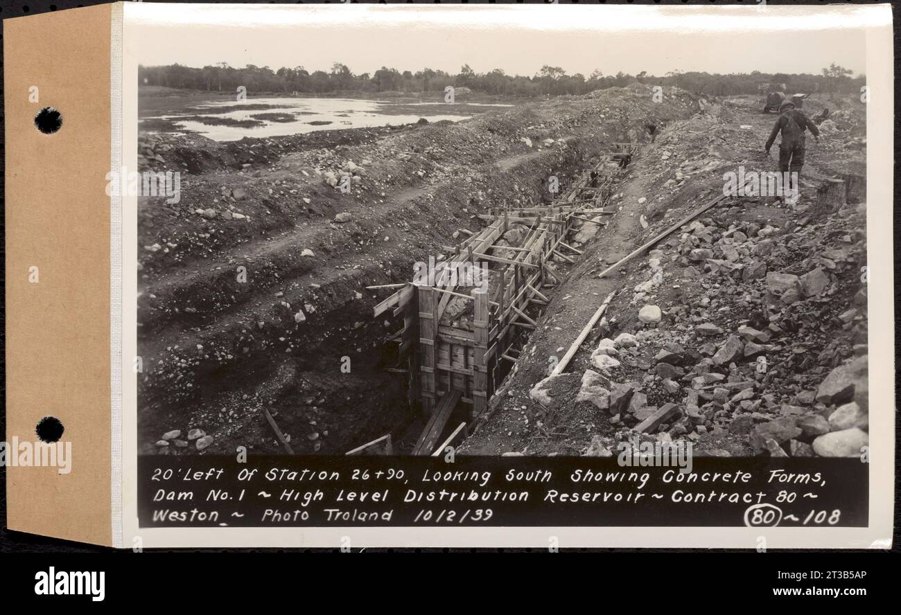 Contract No. 80, High Level Distribution Reservoir, Weston, 20 feet ...
